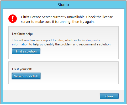 License-Server wird nicht auf der Konsole anzeigen (XenDesktop Studio ...